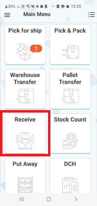 SOP: WMS - Receiving (RCV) tasks to 22.1